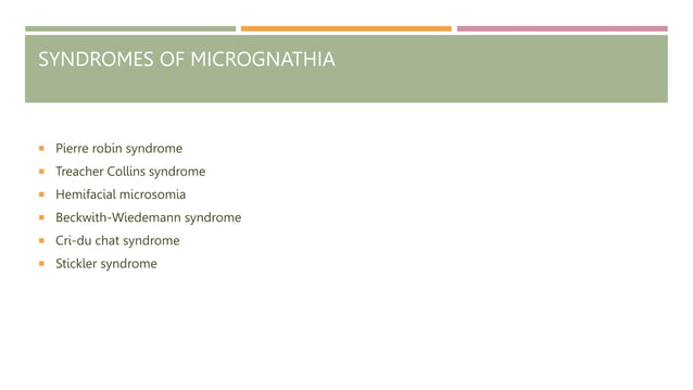 micrognathic syndromes affecting oral cavity | PPTX