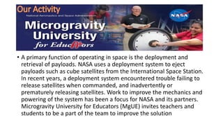 Microgravity for students | PPTX