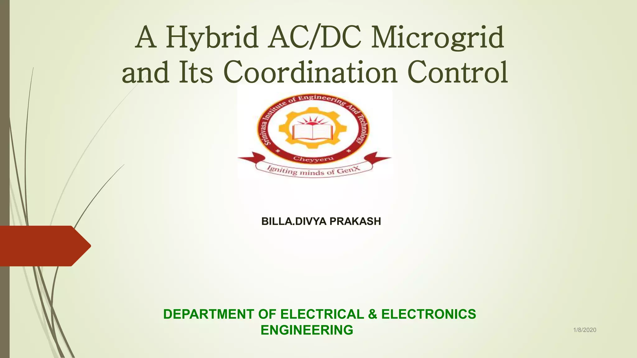A Hybrid Ac Dc Micro Grid And Its Coordination Control Ppt