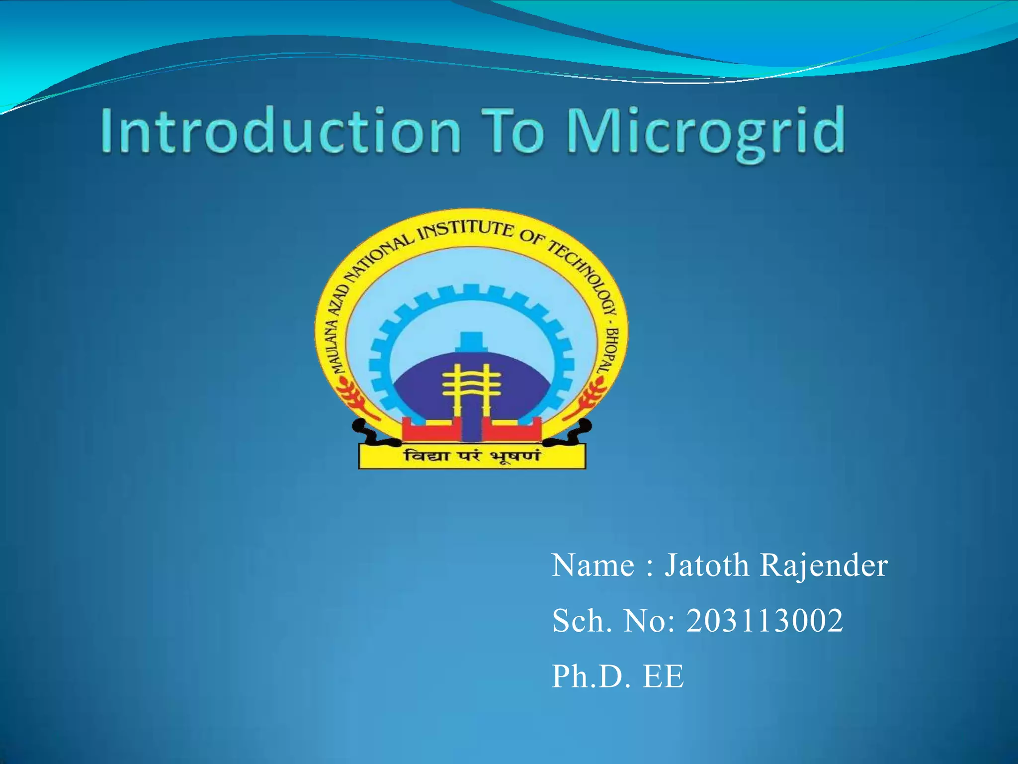 Microgrid sem 1 | PPTX
