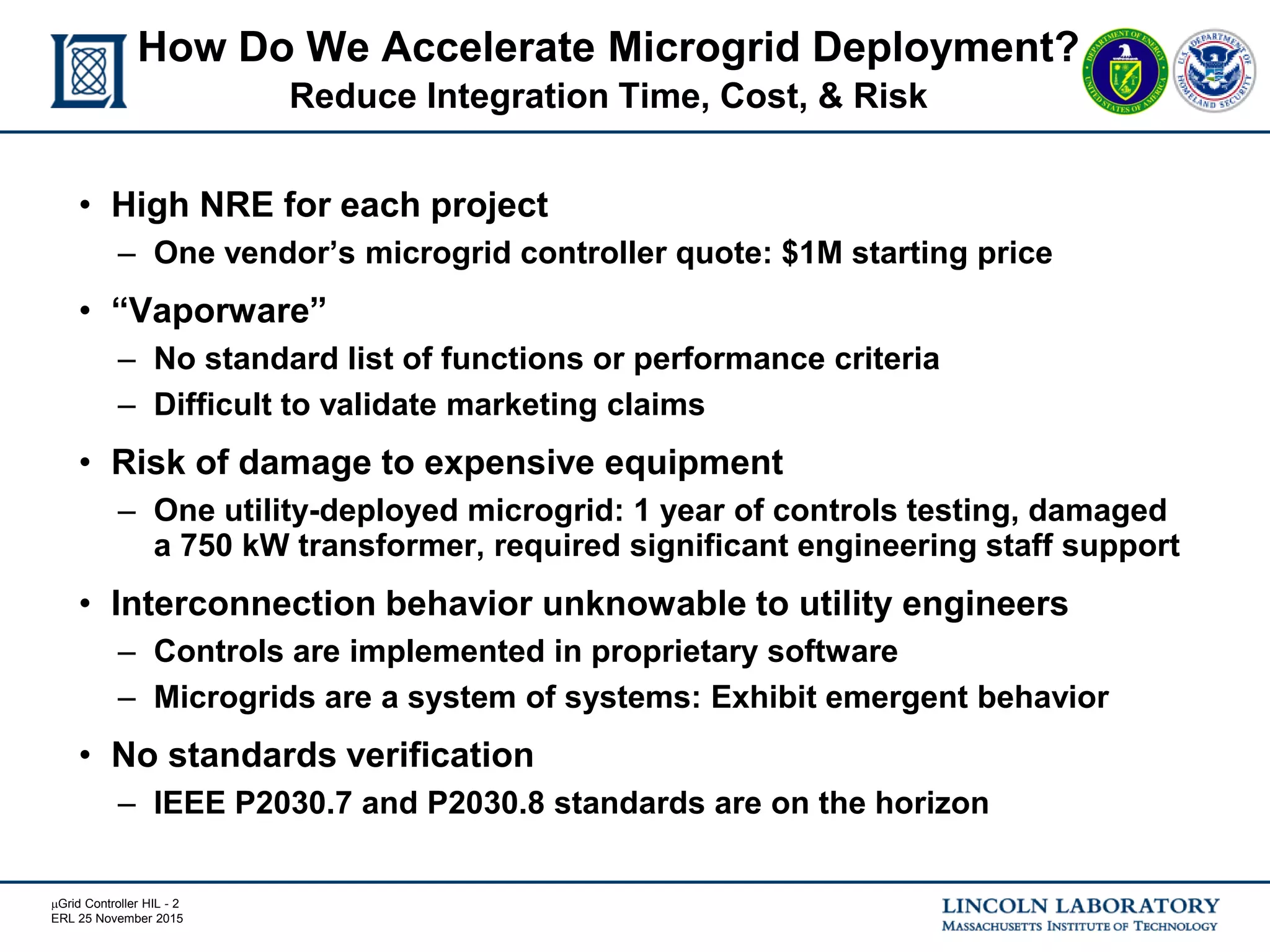 Microgrid Controller HIL Demonstration Platform | PPT