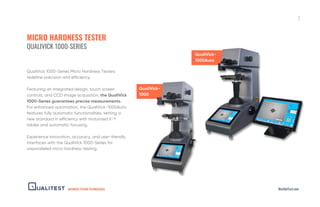 Micro Hardness Tester - Types, Features, Applications, and Others | PDF