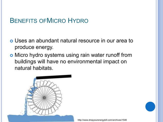 Micro hydro on campus at Evergreen | PPT