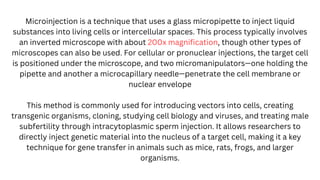 Comprehensive Notes on Microinjection: Techniques, Systems, and ...
