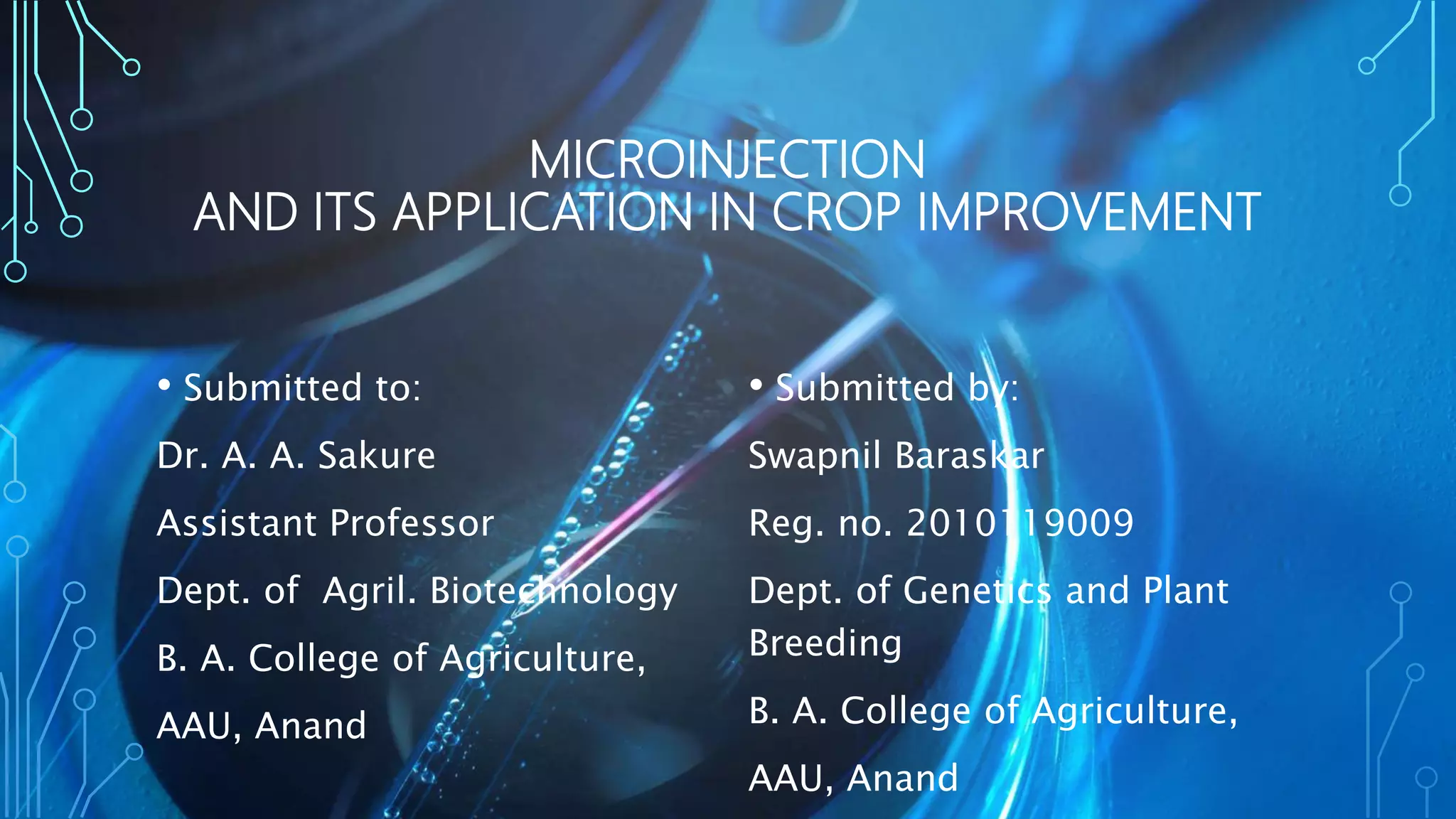 Microinjection ssb | PPTX