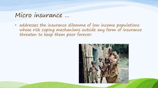 Sustaining micro insurance through innovations | PPT