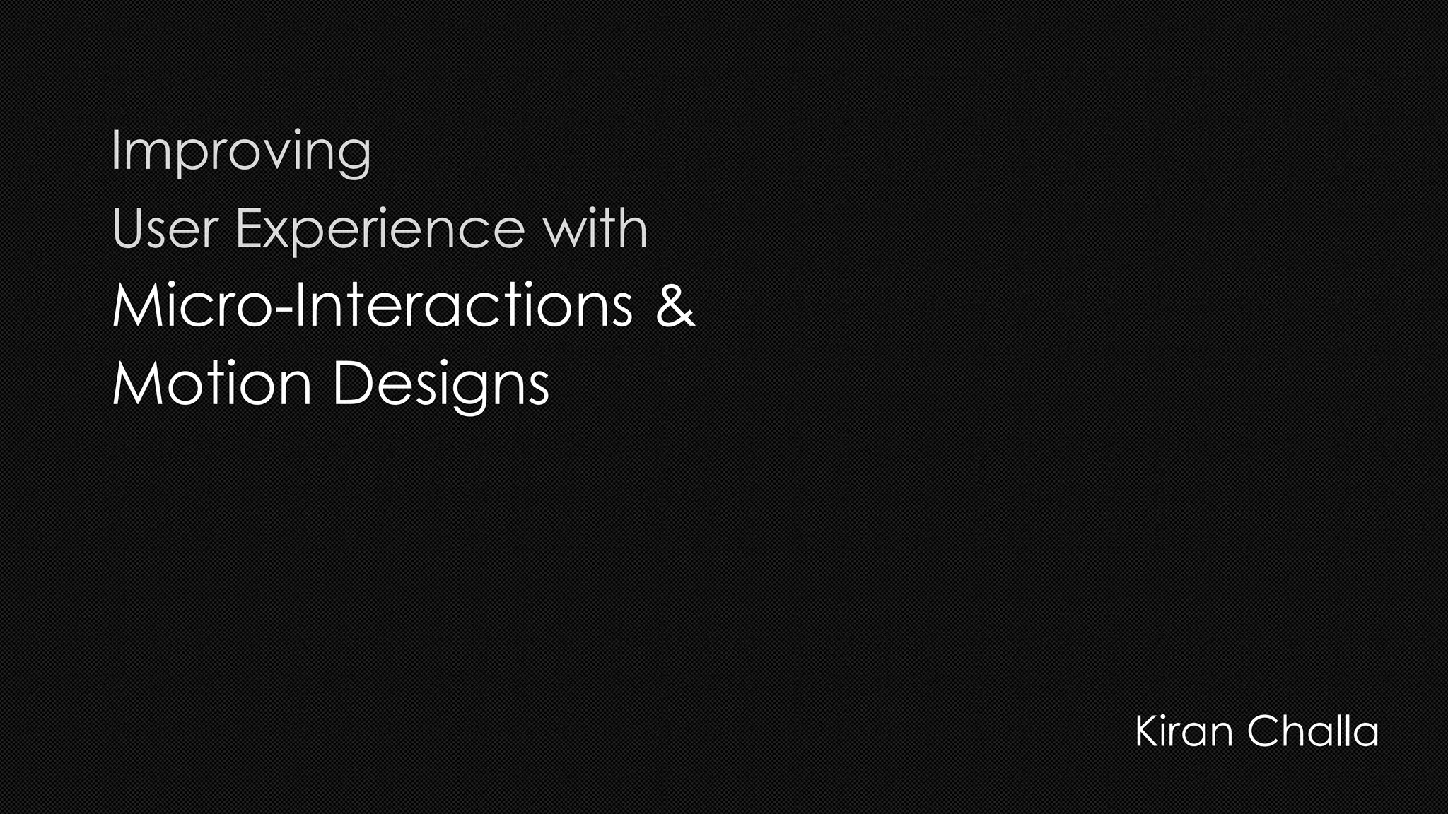 Micro interactions and motion designs | PDF