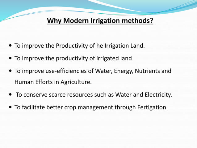 MICRO IRRIGATION in detail with example.pptx | Agriculture | Industries