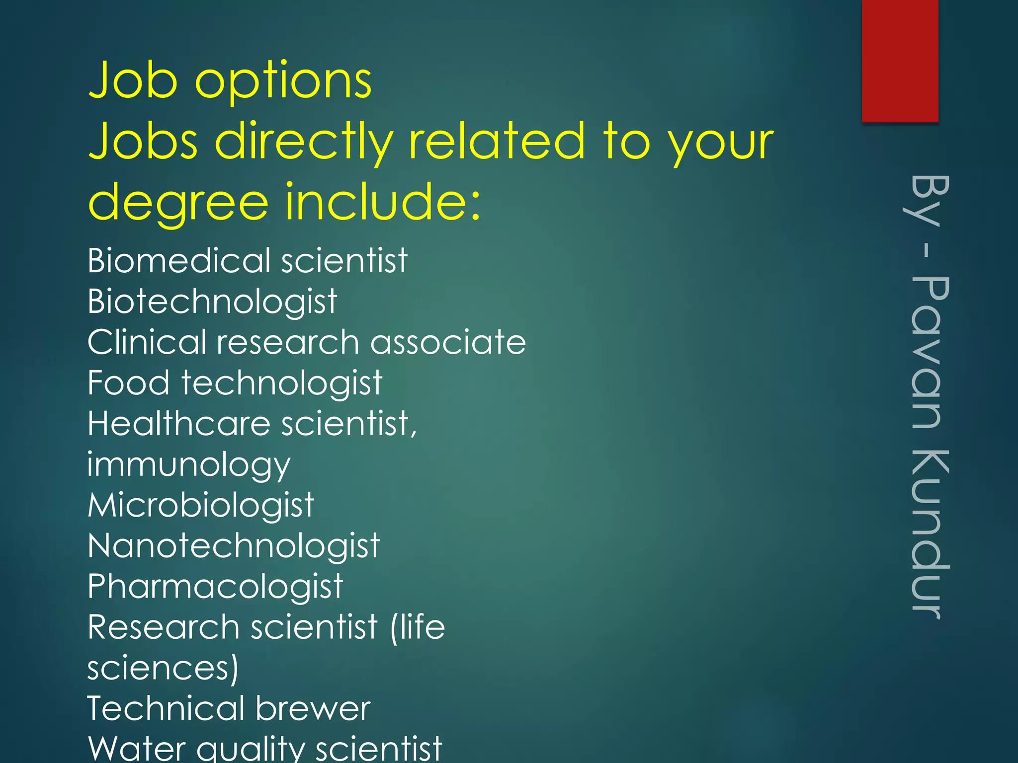 What Next After B.Sc., Biotechnology and Microbiology Avenues / Careers ...