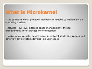 Microkernel | PPTX