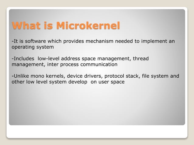 Microkernel Pptx Operating Systems Computer Software And Applications