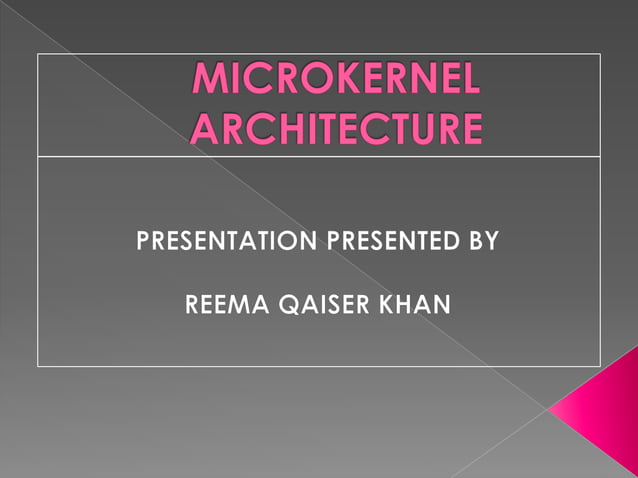 Microkernel Architecture Pptx Operating Systems Computer Software And Applications