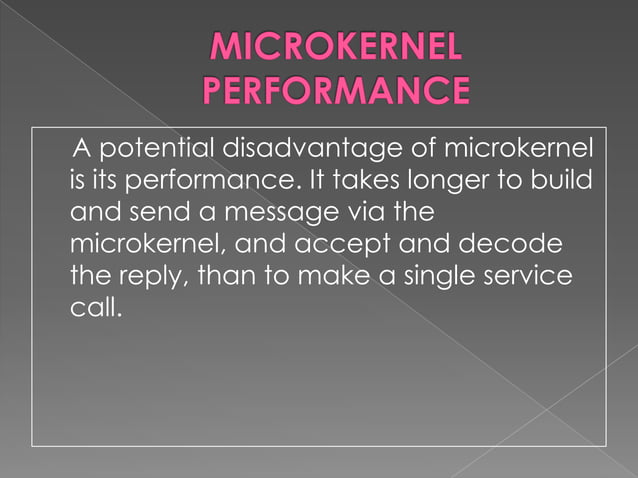 Microkernel architecture | PPTX | Operating Systems | Computer Software and Applications