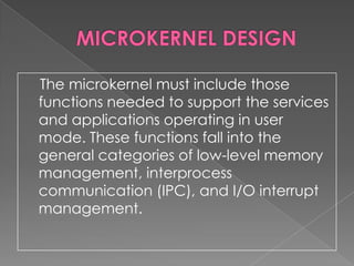 Microkernel architecture | PPTX