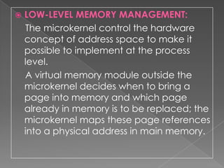 Microkernel architecture | PPTX