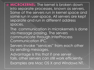 Microkernel architecture | PPTX