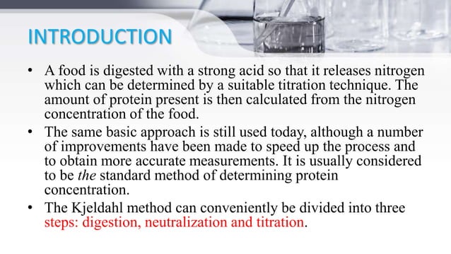 Micro kjeldhal method | PPTX | Chemistry | Science