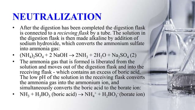 Micro kjeldhal method | PPTX | Chemistry | Science