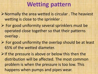 preciptation profiles on sprinkler irrigation | PPTX