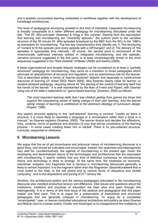 Outline of a Microlearning Agenda | PDF | Workshops and Classes ...