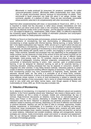 Outline of a Microlearning Agenda | PDF | Workshops and Classes ...