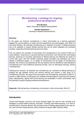 Microlearning: a strategy for ongoing professional development | PDF