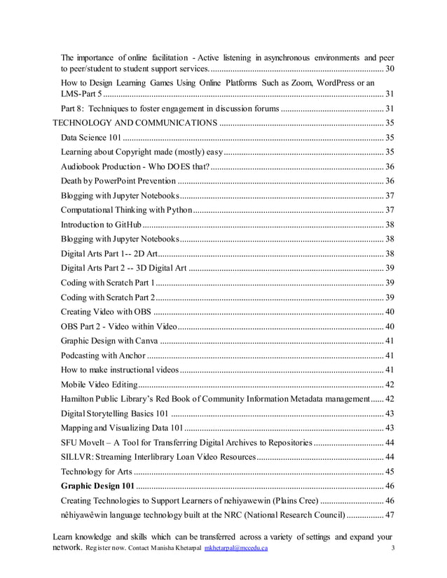 Microlearning Programs Calendar 2020 | PDF