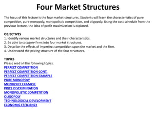 Four Market Structures | PPT