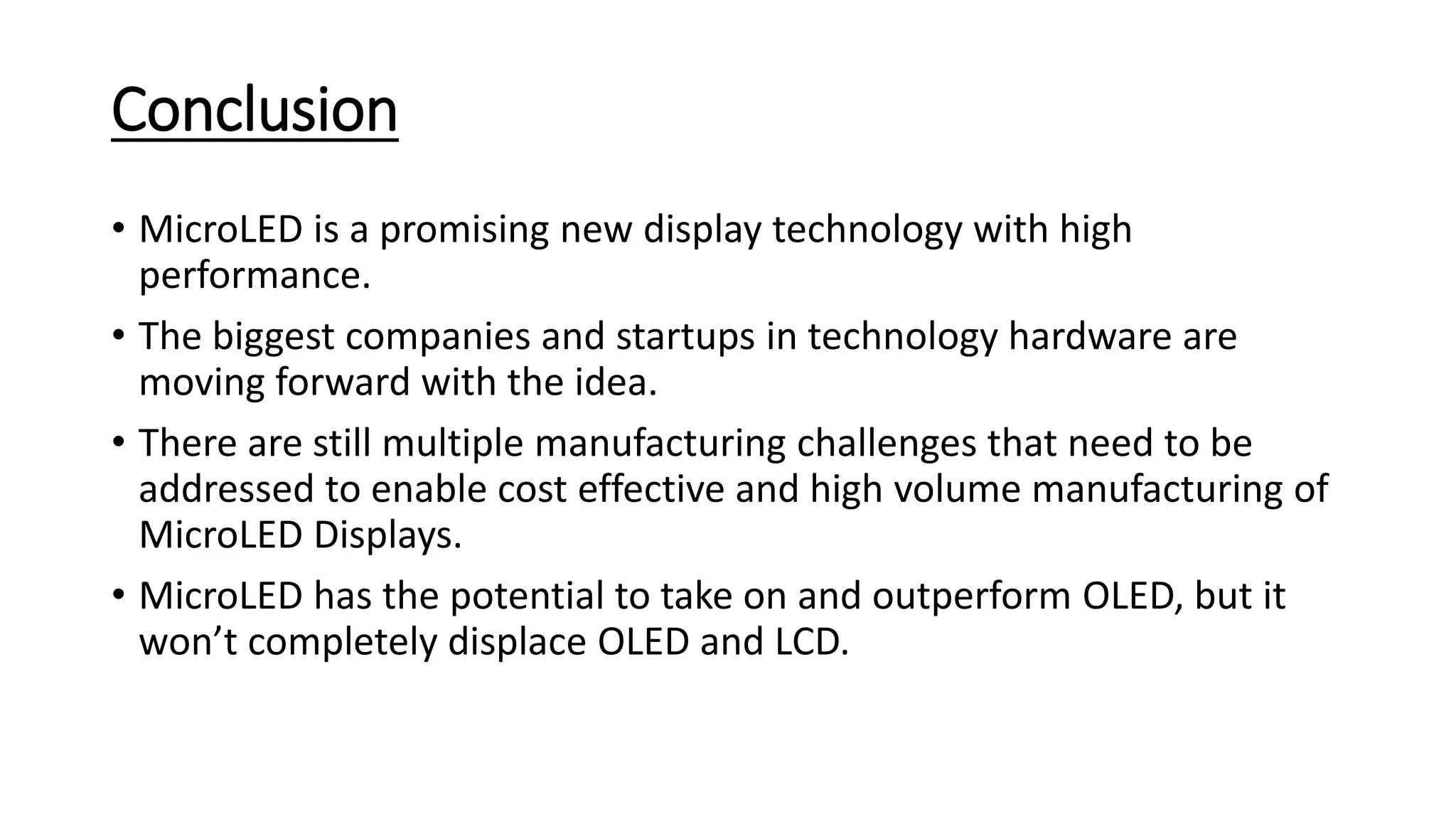 MicroLED : Latest Display Technology | PPT | PDF