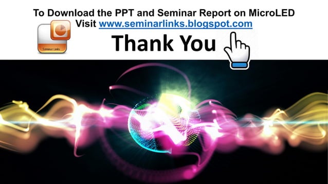 MicroLED : Latest Display Technology | PPT | PDF