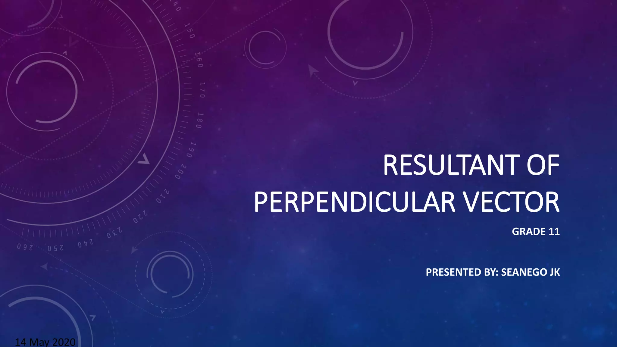 Resultant of Perpendicular Vector | PPTX