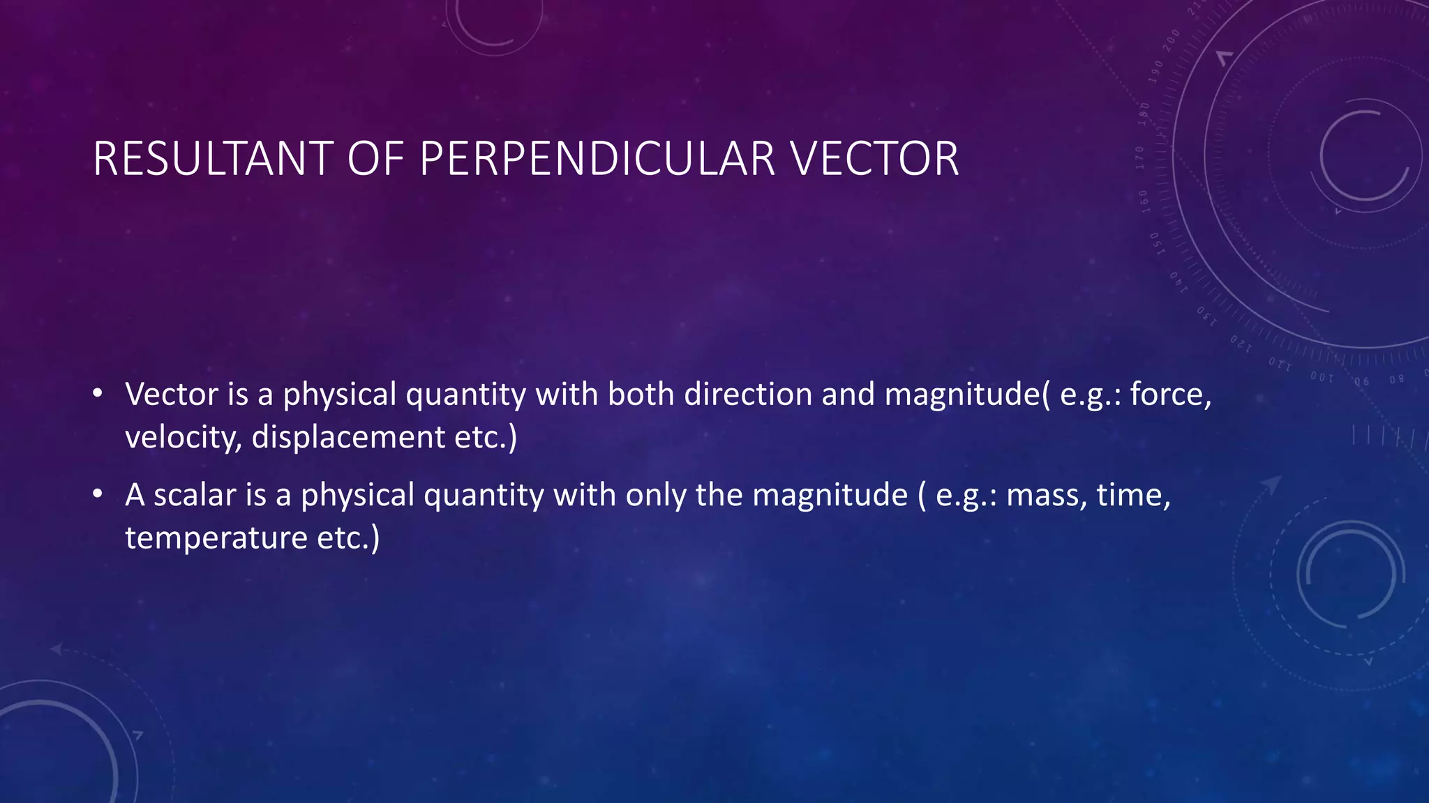 Resultant of Perpendicular Vector | PPTX