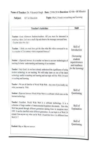 Micro Lesson Plan | PDF