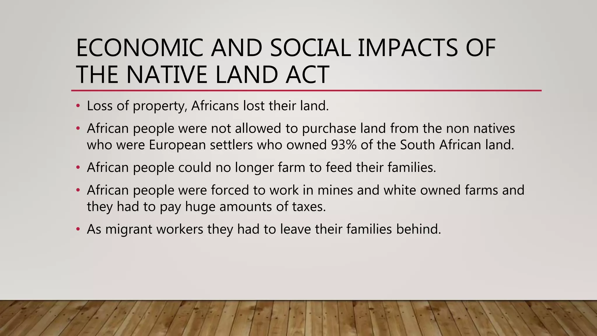 Native land act of 1913 | PPTX