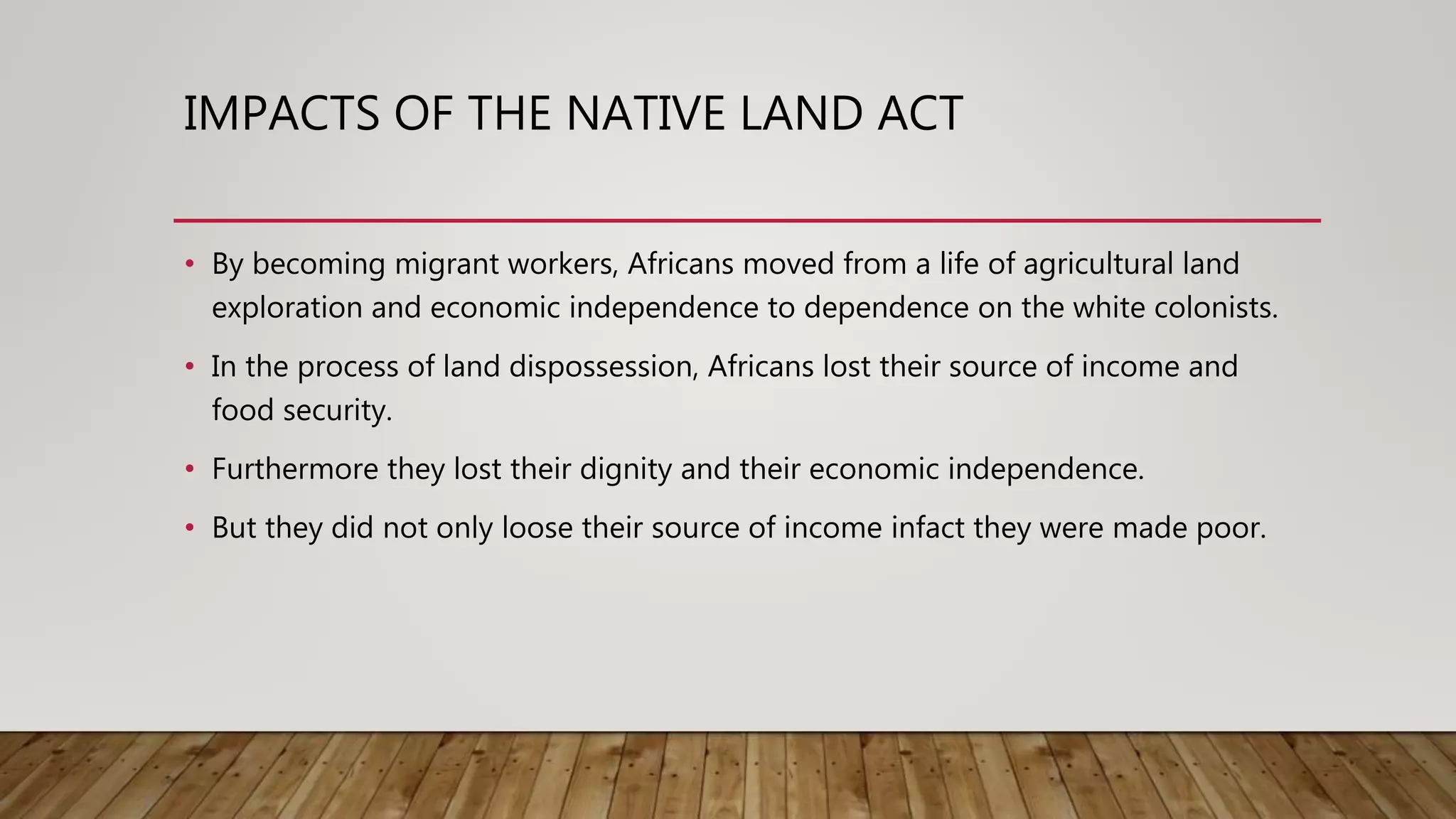 Native land act of 1913 | PPTX
