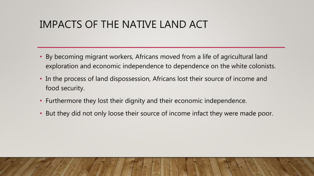 Native land act of 1913 | PPTX | Land and Farms | Real Estate