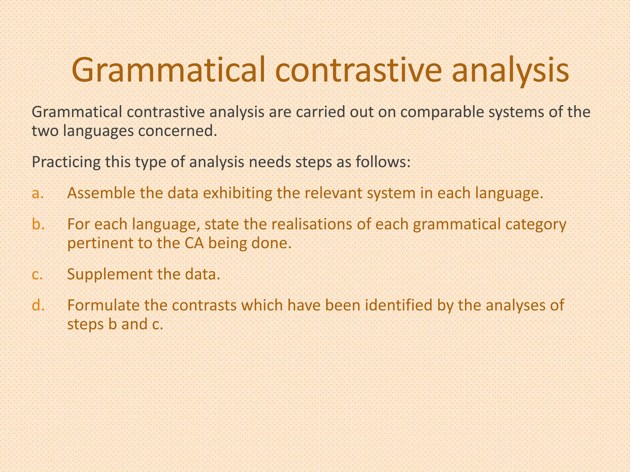 Microliguistic contrastive analysis. | PPTX