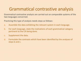 Microliguistic contrastive analysis. | PPTX