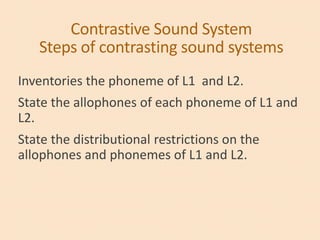 Microliguistic contrastive analysis. | PPTX