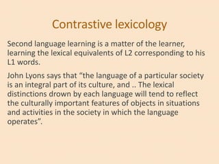 Microliguistic contrastive analysis. | PPTX