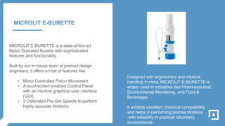 How Electronic Burettes help to perform highly precise and accurate ...