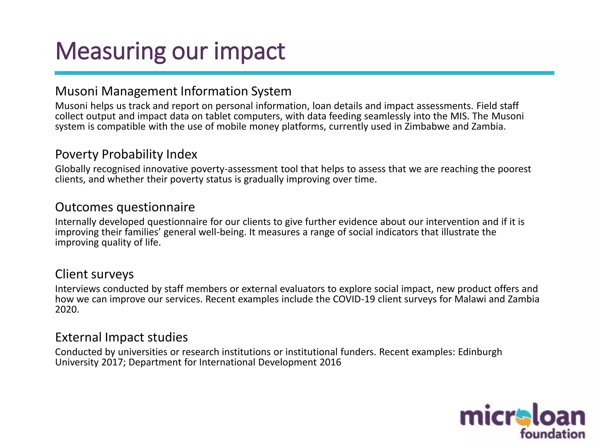 MicroLoan Foundation Presentation - 11th August 2021 | PPT