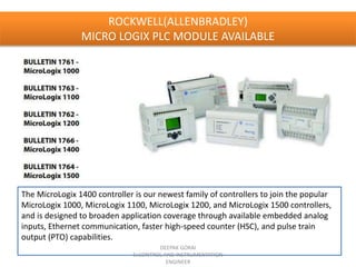 Allenbradley Micro logix 1400 Plc Hardware information Guide | PPTX
