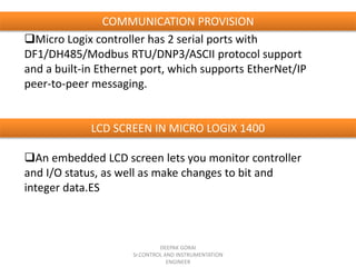 Allenbradley Micro logix 1400 Plc Hardware information Guide | PPTX