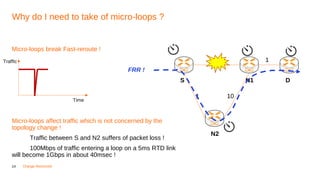 MPLS SDN 2016 - Microloop avoidance with segment routing | PPT