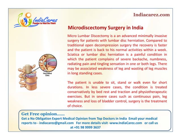 Lumbar Microdiscectomy Surgery | Lower Back Surgery | PDF | Physical ...