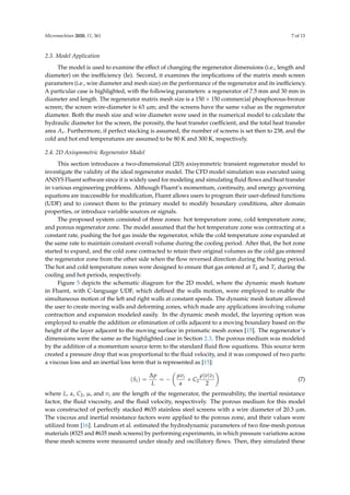 Numerical Thermal Analysis and 2-D CFD Evaluation Model for An Ideal ...
