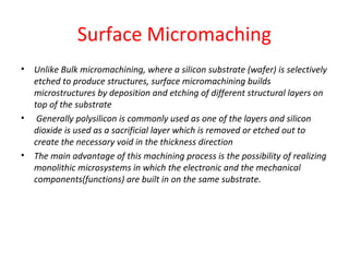 Micromachining | PPT