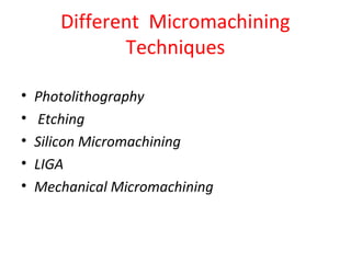 Micromachining | PPT