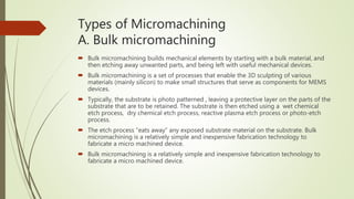 Micro machining | PPTX